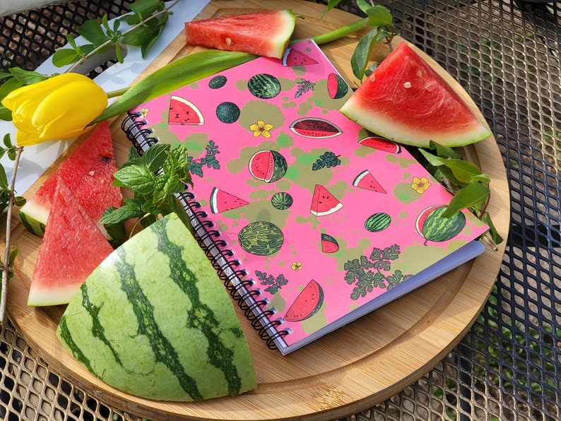 FRUIT SALAD WATERMELON, Watermelon Spiral Notebook, Watermelon Notebook ...