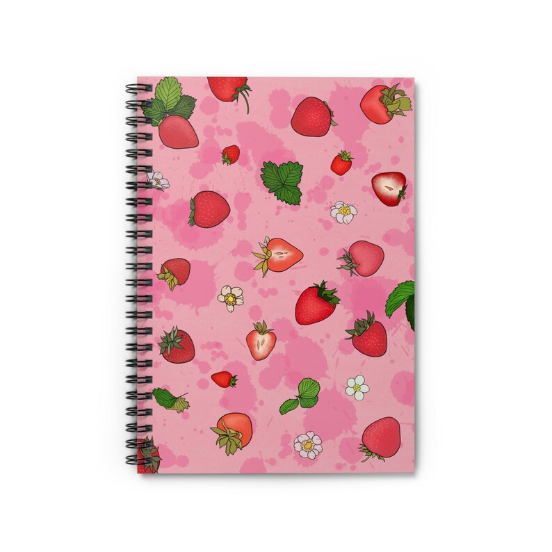 FRUIT SALAD STRAWBERRY, Strawberry Spiral Notebook, Strawberry Notebook ...