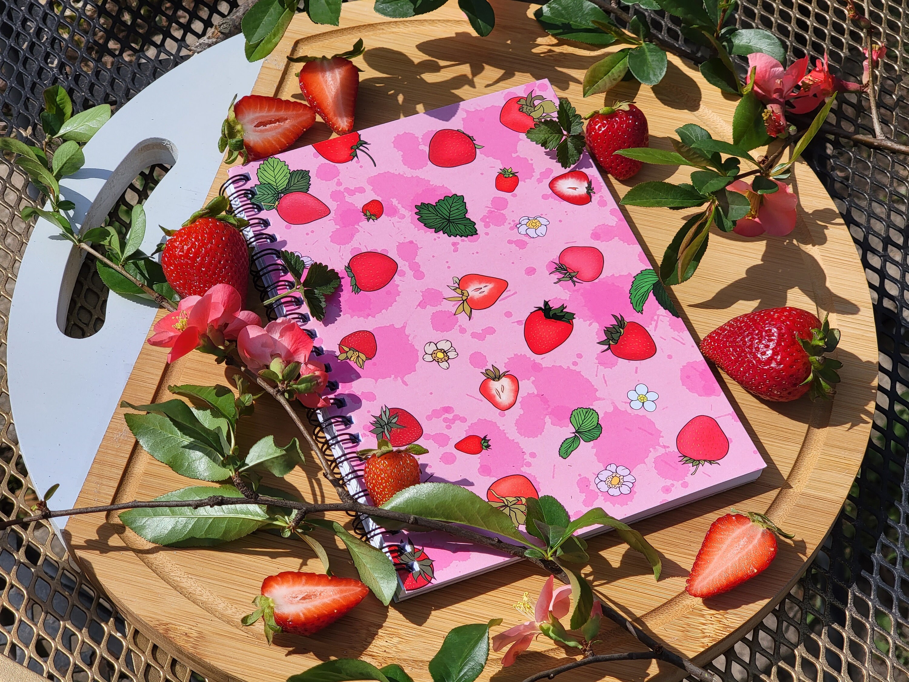 FRUIT SALAD STRAWBERRY, Strawberry Spiral Notebook, Strawberry Notebook ...