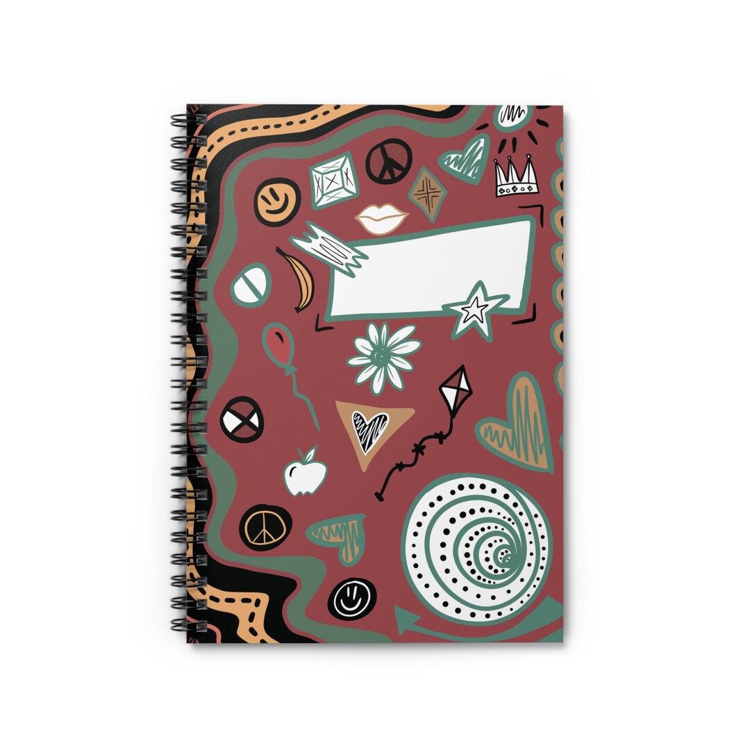 The Outdoorsy Doodles Spiral Notebook, Decorative Notebook, Doodle ...
