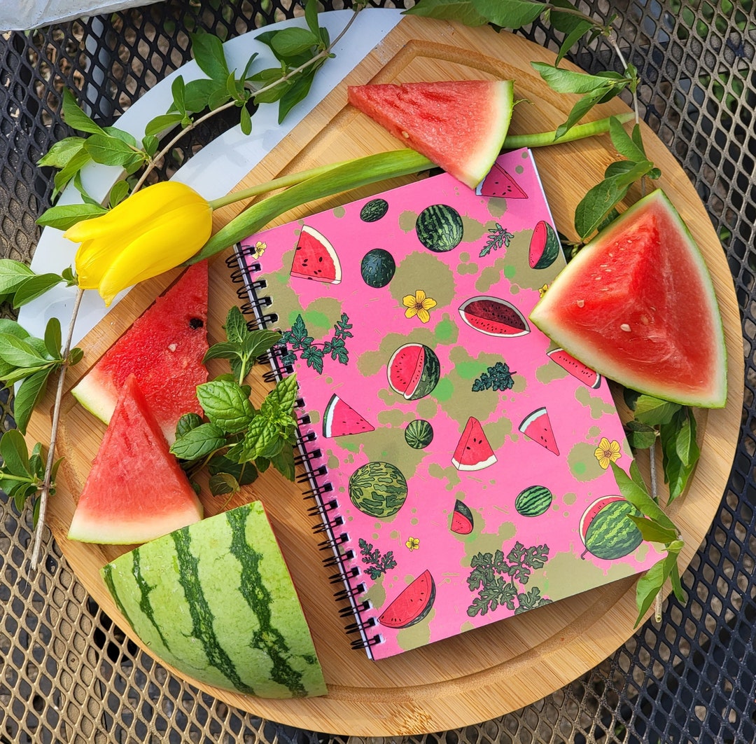FRUIT SALAD WATERMELON, Watermelon Spiral Notebook, Watermelon Notebook ...