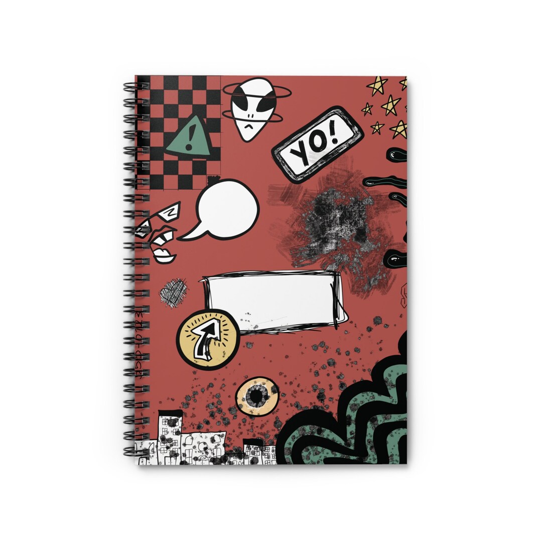 The Outdoorsy Doodles Spiral Notebook, Decorative Notebook, Doodle ...