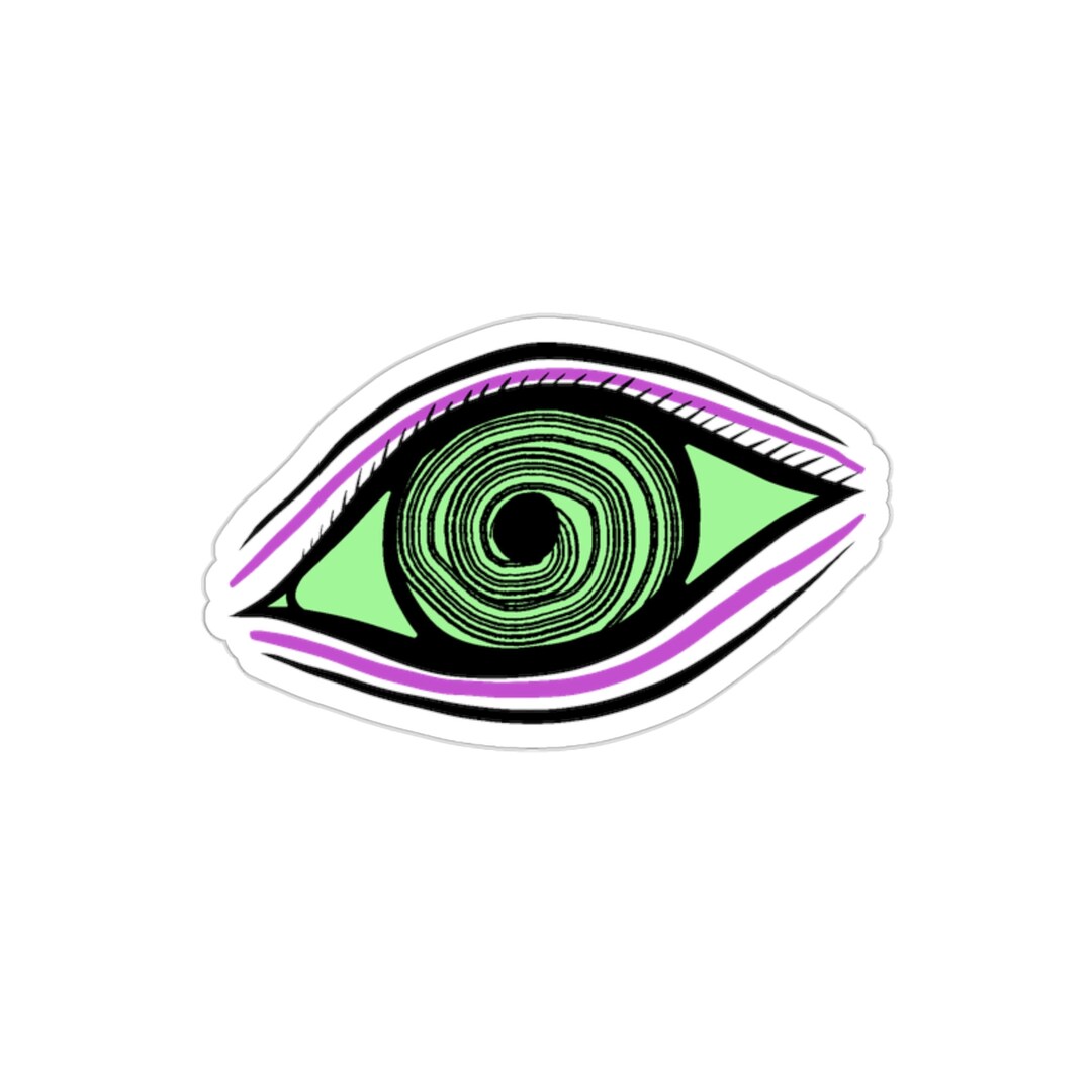 The Pastel Spiral Eye, Vinyl Spiral Eye Sticker, Waterproof Sticker ...