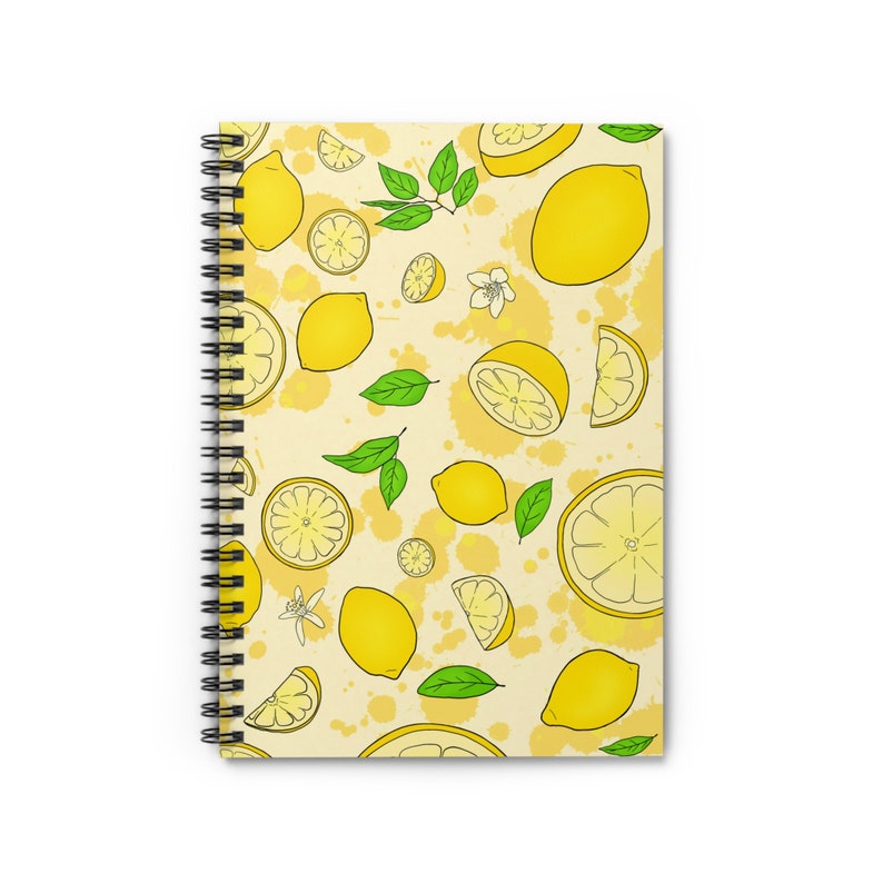 FRUIT SALAD LEMON, Lemon Spiral Notebook, Lemon Notebook, Lemon Print ...