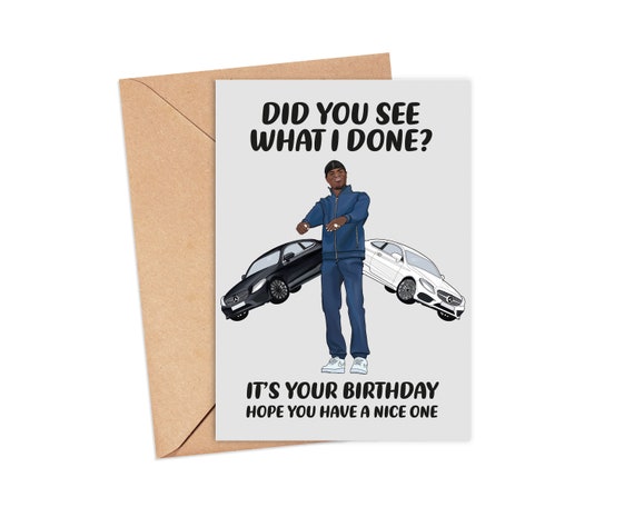 Quotdrake Birthday Card Rapper Greeting Card Meme Greeting