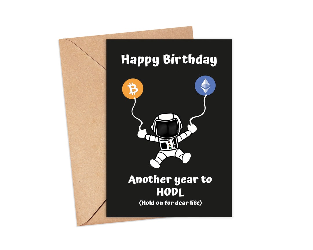 Happy Birthday Card Bitcoin Birthday Card Crypto Birthday Card Trading ...