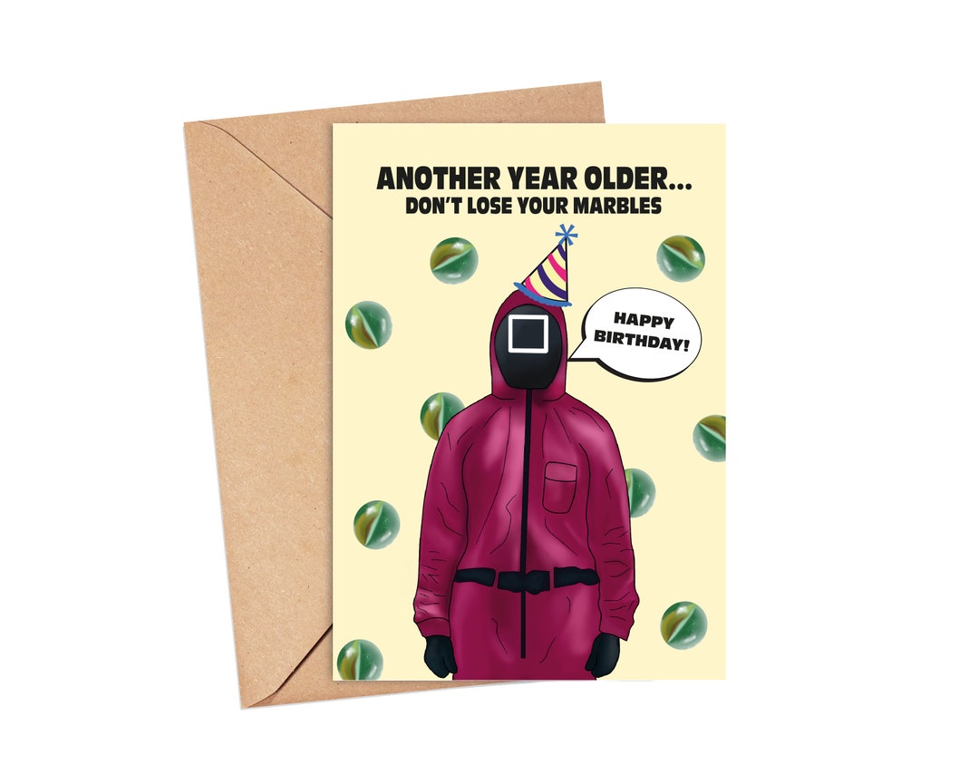 Squid Game Birthday Card Funny Birthday Card Internet Meme Card Squid ...
