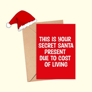 Secret Santa Gift Secret Santa Card Secret Santa Present Funny ...