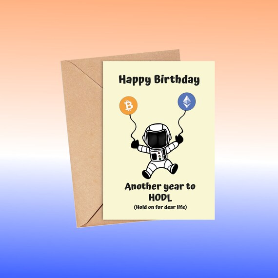 Happy Birthday Card Bitcoin Birthday Card Crypto Birthday - Etsy