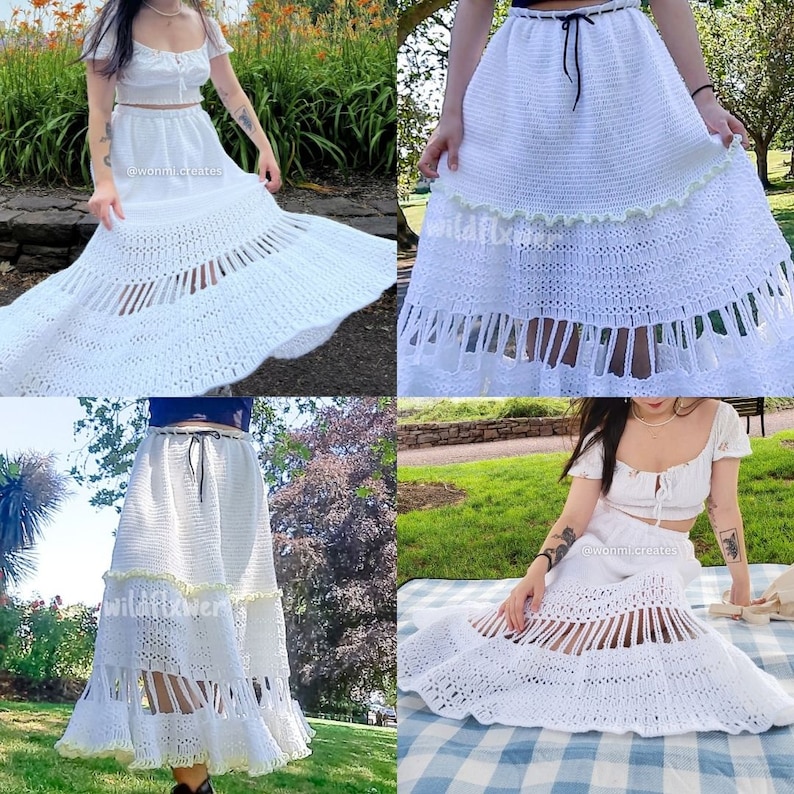 ELLE Skirt PDF Crochet Pattern Intermediate - Etsy UK