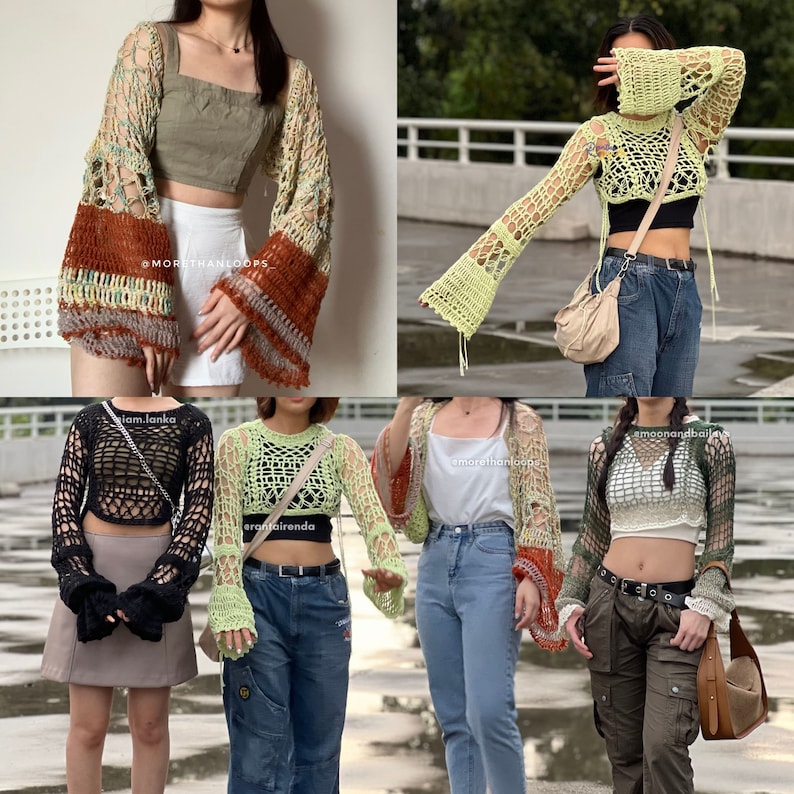 ZORA 3-in-1 Mesh (vest, Top, Shrug) | PDF Crochet Pattern ...