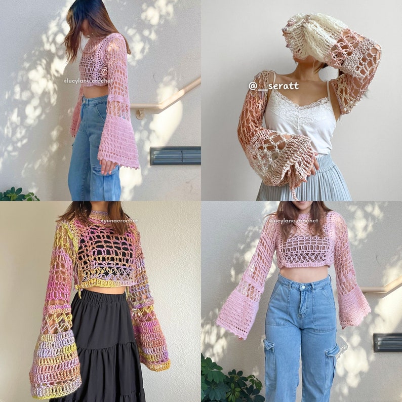 ZORA 3-in-1 Mesh (vest, Top, Shrug) | PDF Crochet Pattern ...