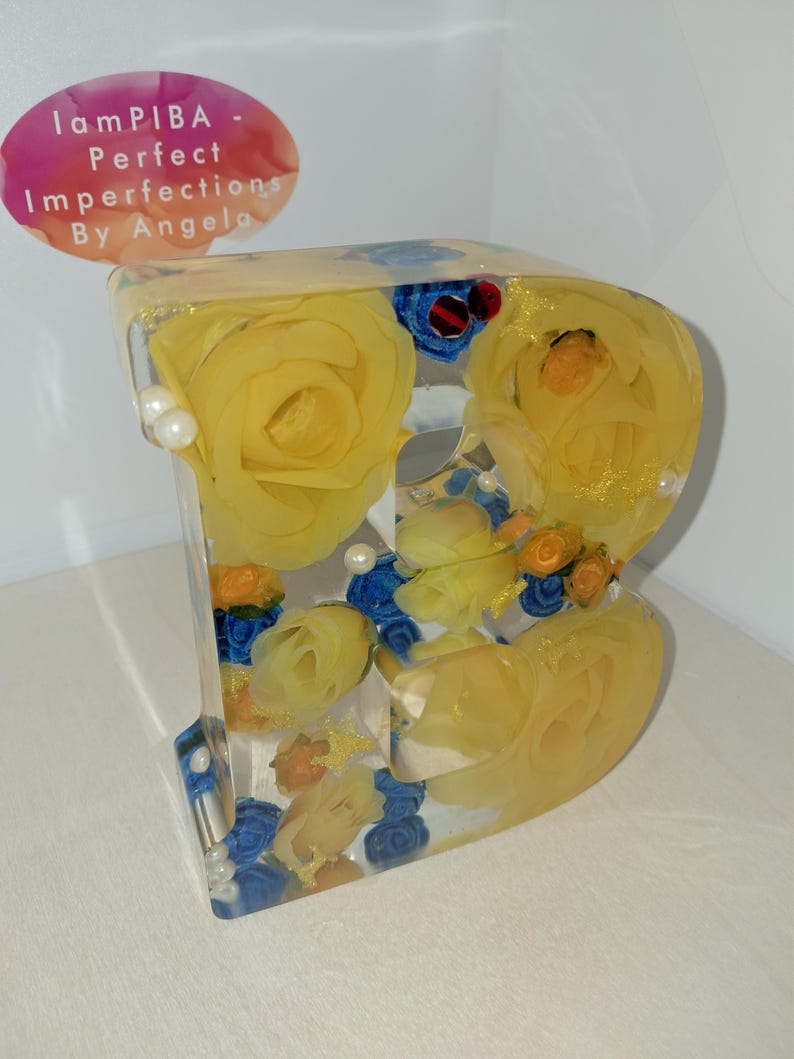 Sigma Gamma Rho Inspired Resin Letter Block With LED Pedestal, Floral ...