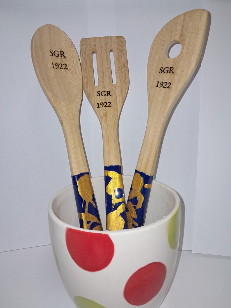 Sigma Gamma Rho Inspired Bamboo Utensils. With "sgr 1922" Engravement ...
