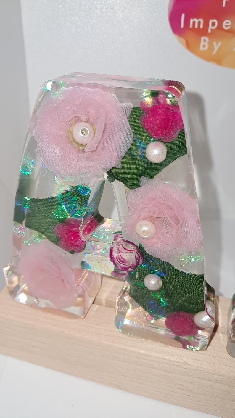 Sorority Inspired Resin Letter Block. 11.91 Inches Long. LED Wood ...
