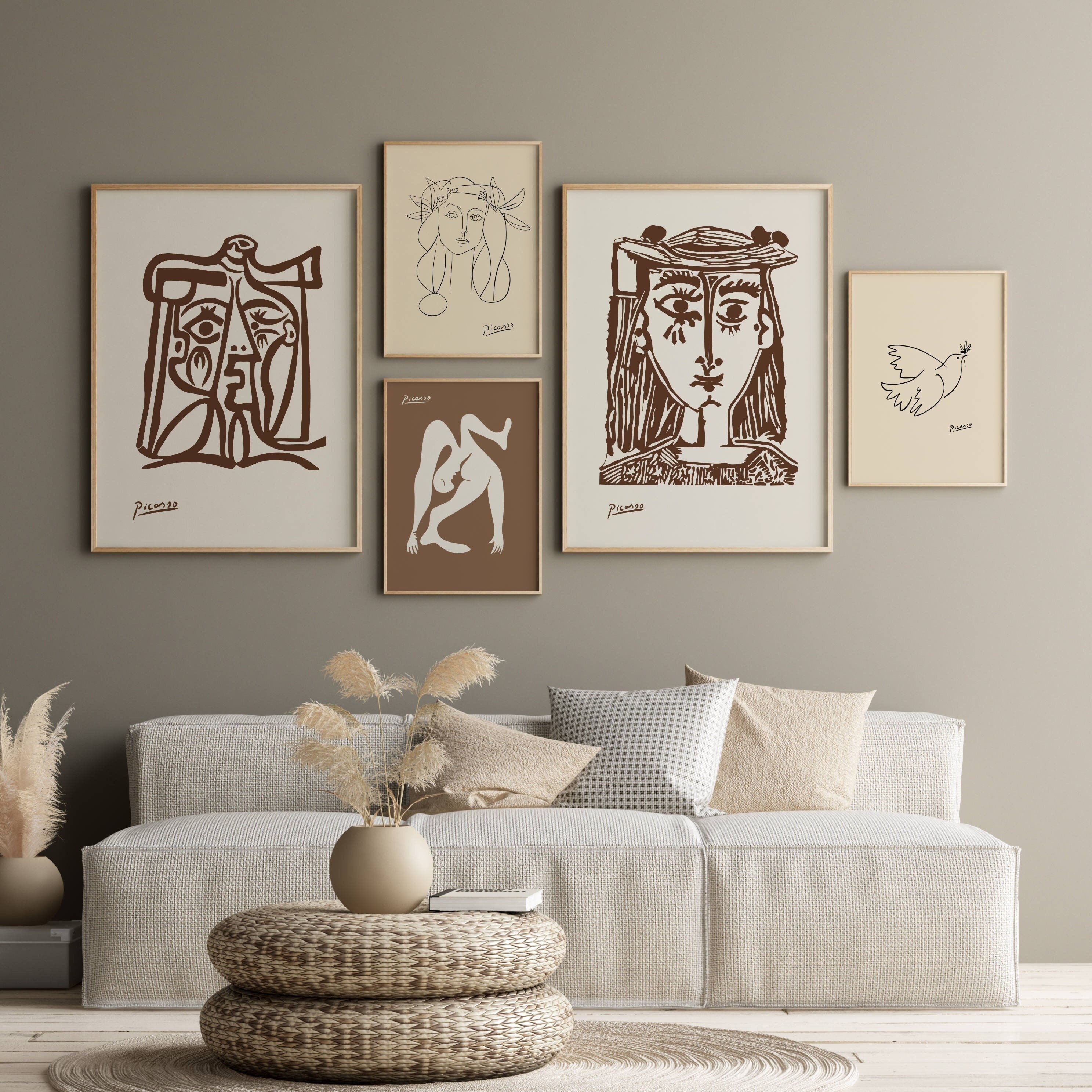 Picasso Gallery Wall Art Set, Picasso Print, Exhibition Poster, Picasso ...