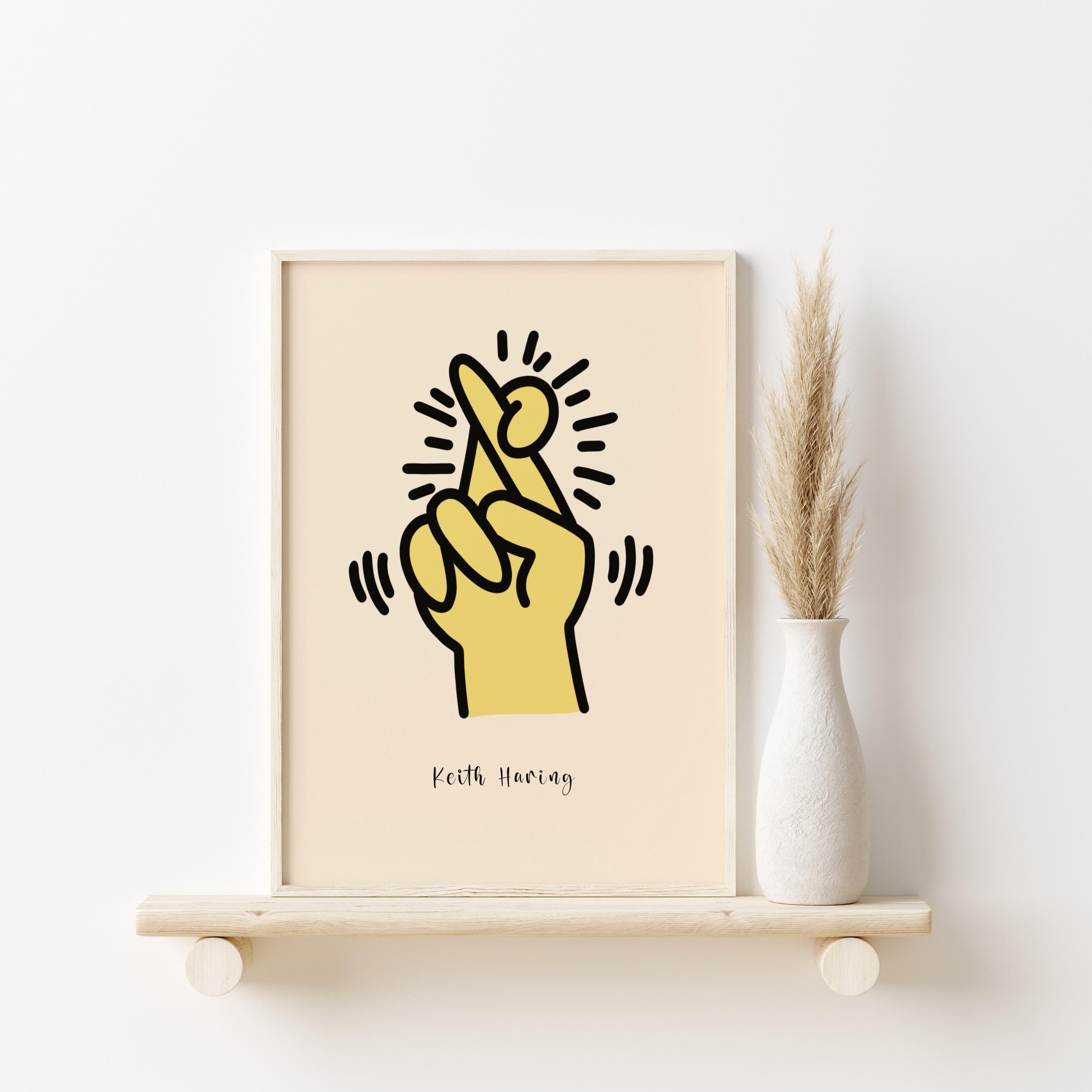 Exhibition Wall Art, Keith Haring Print, Pastel Pop Art Poster, Wall ...