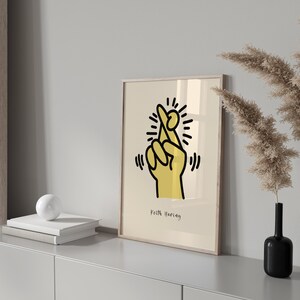 Exhibition Wall Art, Keith Haring Print, Pastel Pop Art Poster, Wall ...