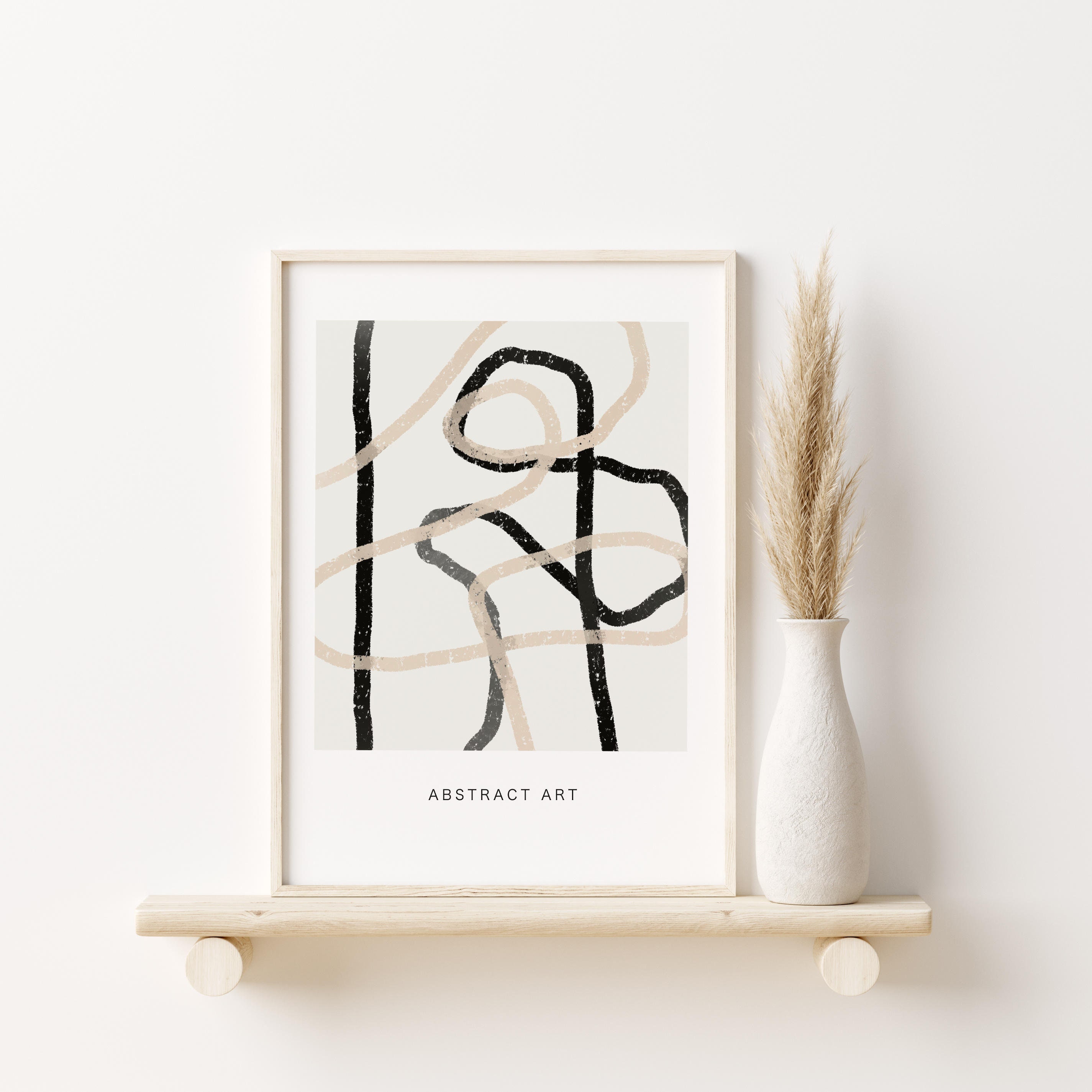 Abstract Gallery Wall Art 5 Piece Modern Wall Decor Beige - Etsy