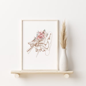 Ear Anatomy Art, Audiology Poster, Medical Art, Anatomical Ear ...
