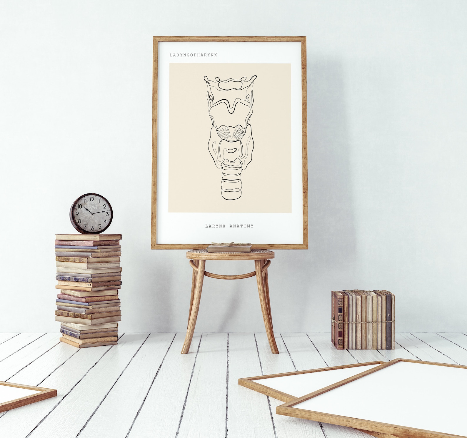 Larynx Pharynx Anatomy Art Print, Medical Clinic Decor (digital ...