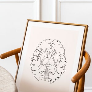 Human Anatomy Art, Brain Wall Art, Neuroscience Art, Digital Brain Art ...