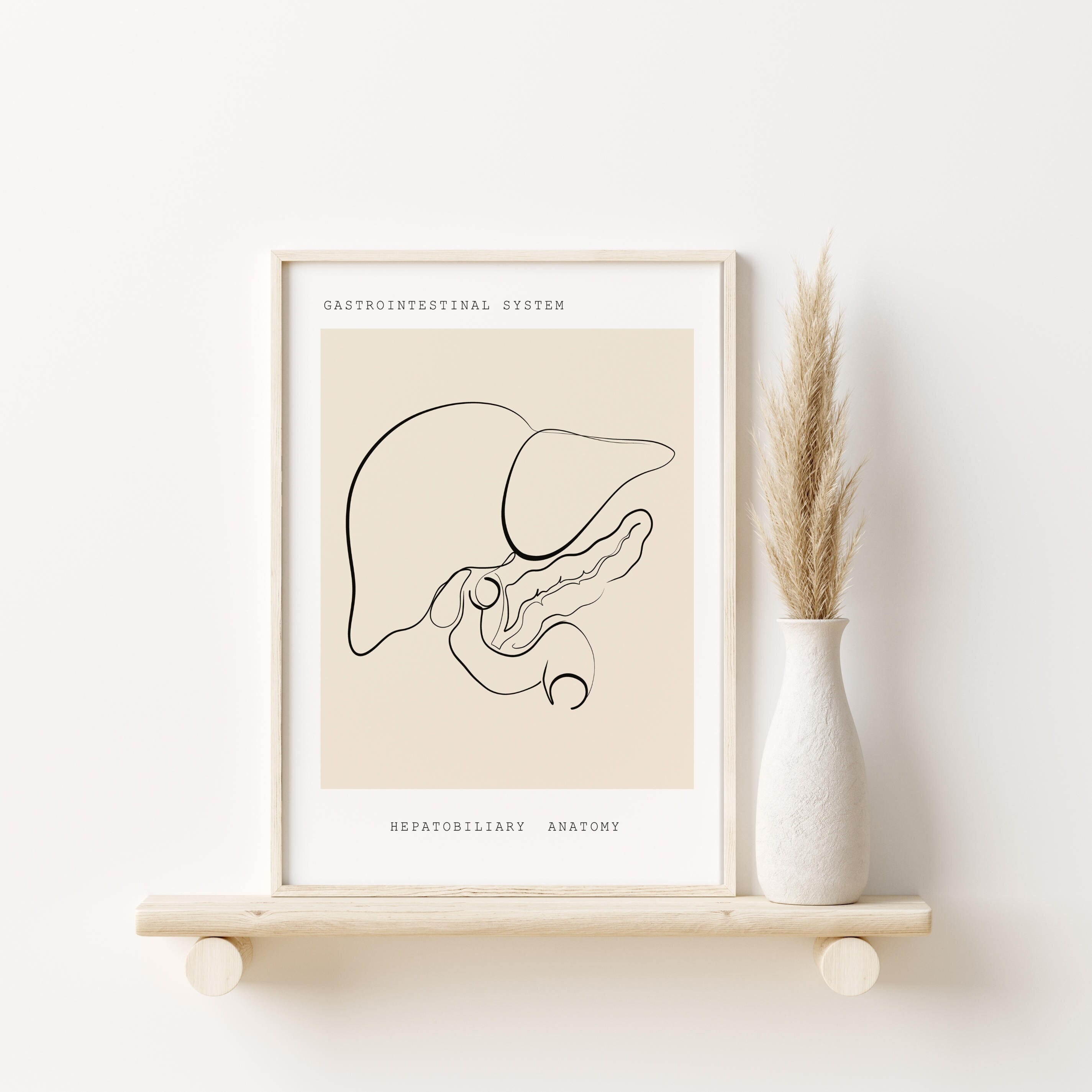 Liver Art, Anatomy Poster, Liver Transplant Gift, Gastrointestinal ...