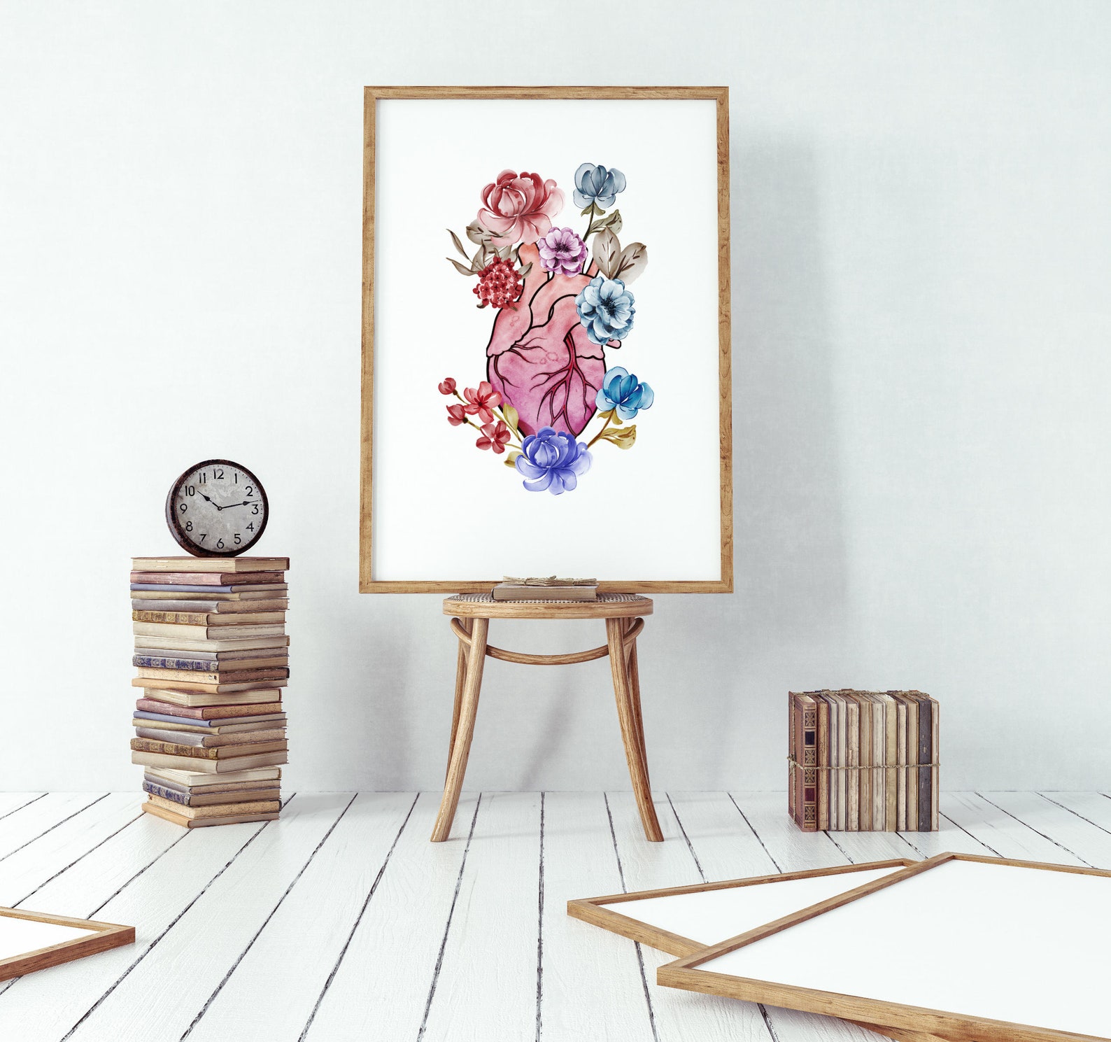 Anatomy Print Set of 3 Anatomy Art Floral Anatomy Poster - Etsy