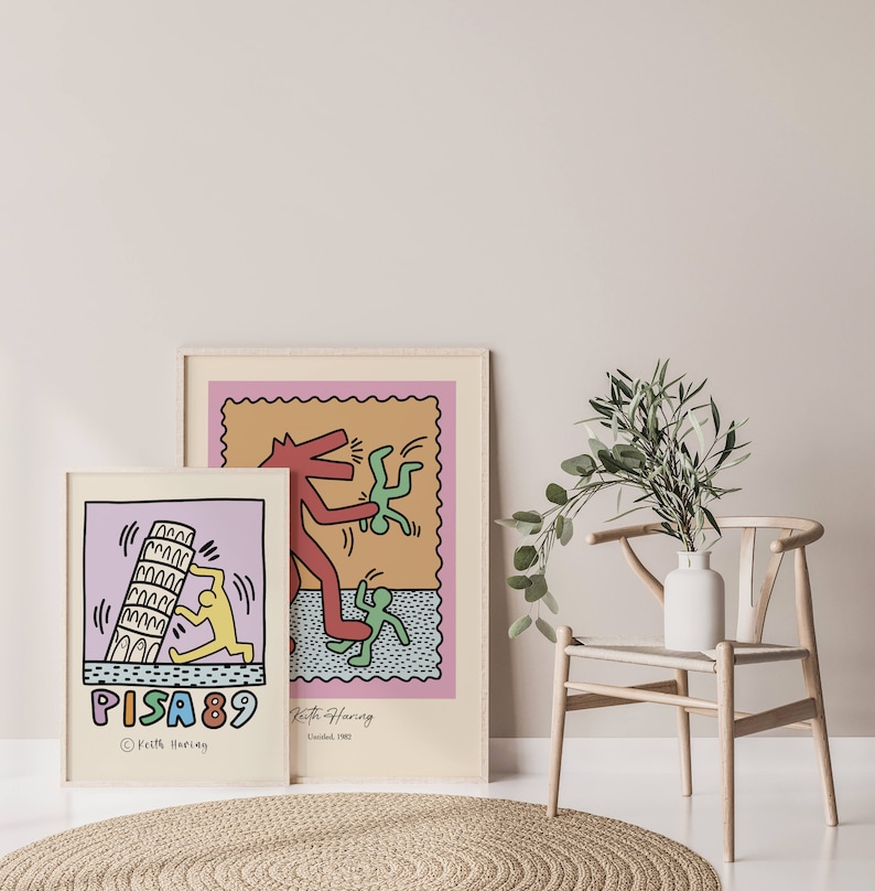 Keith Haring Poster Set, Gallery Wall Art Set, Set of 9 Prints, Pop Art ...