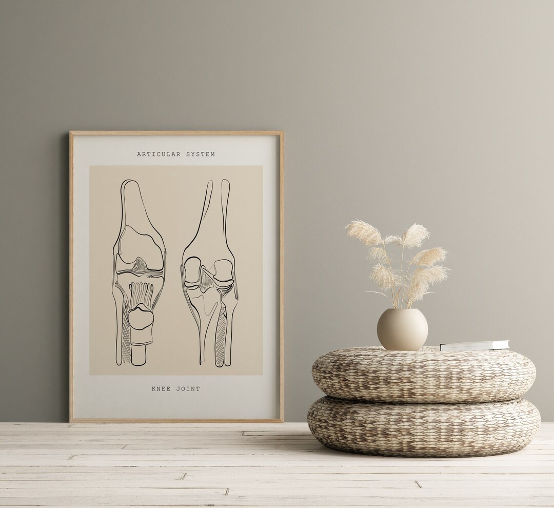 Orthopedic Posters, Knee Joint Wall Art, Chiropractor Art, Human ...