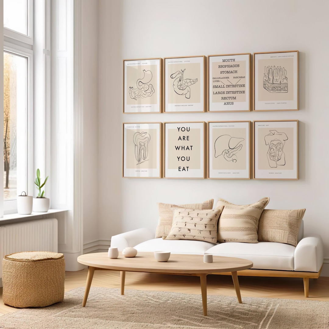 Digestive System Anatomy Art Print, Gastroenterology Decor (digital ...