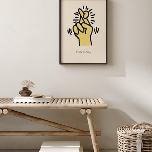 Exhibition Wall Art, Keith Haring Print, Pastel Pop Art Poster, Wall ...