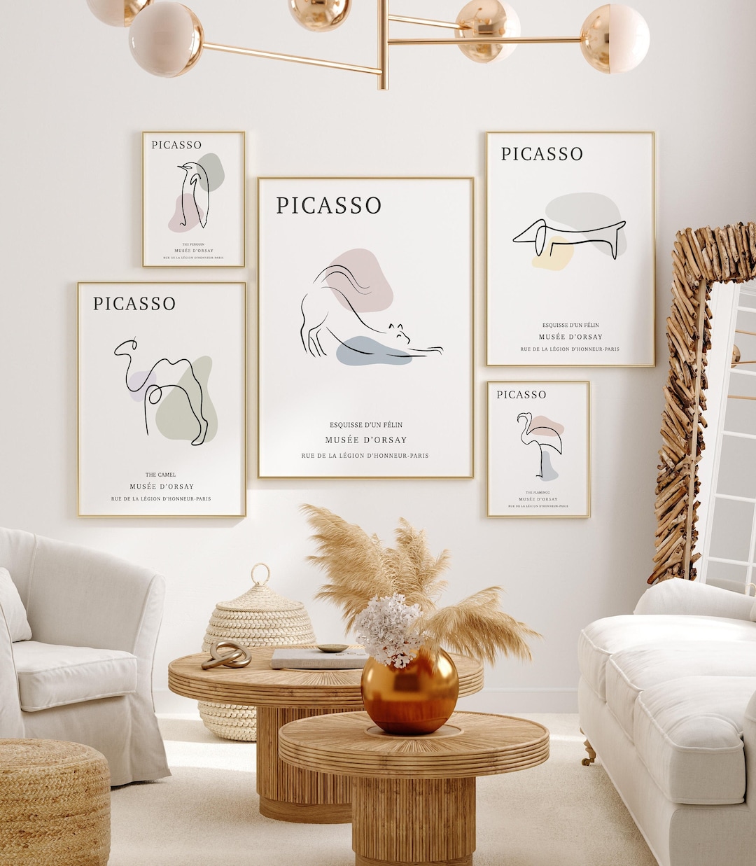 Picasso Animals Print, Gallery Wall Set, Cubism Wall Art, Exhibition ...