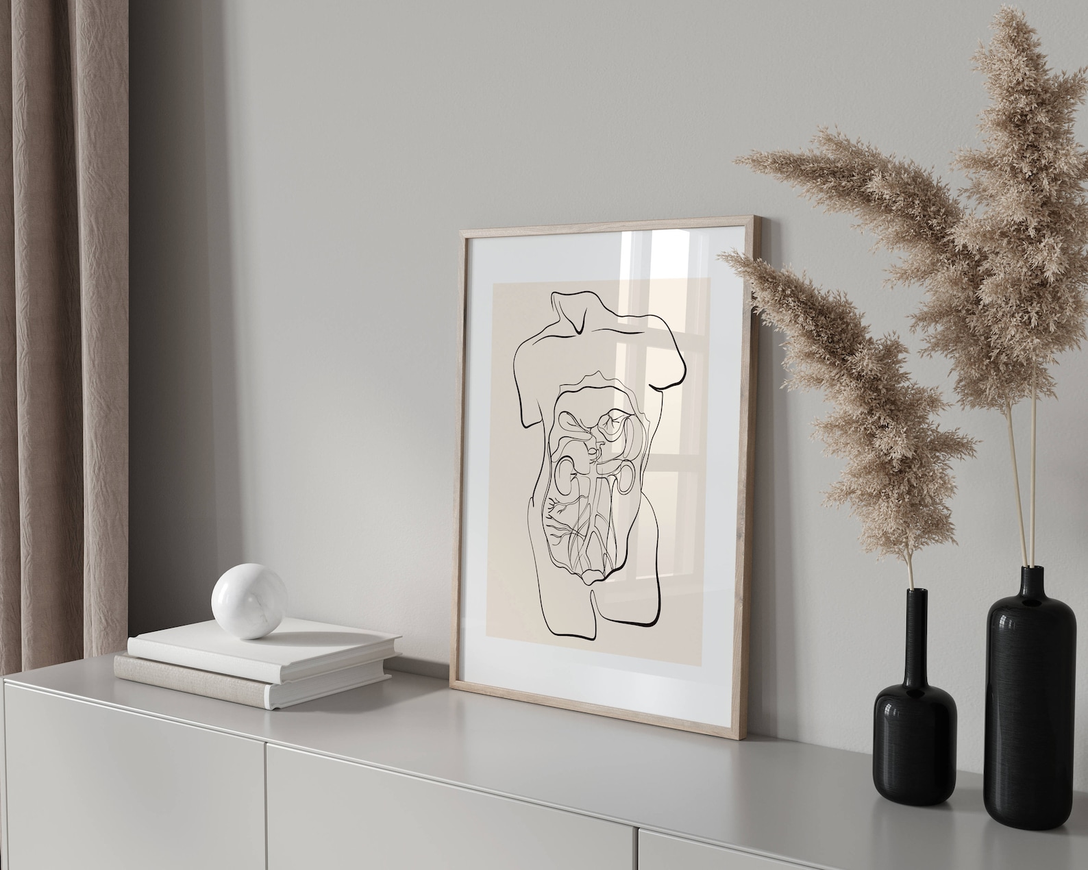 Minimalist Anatomy Line Art Prints, Medical Office Decor (digital ...