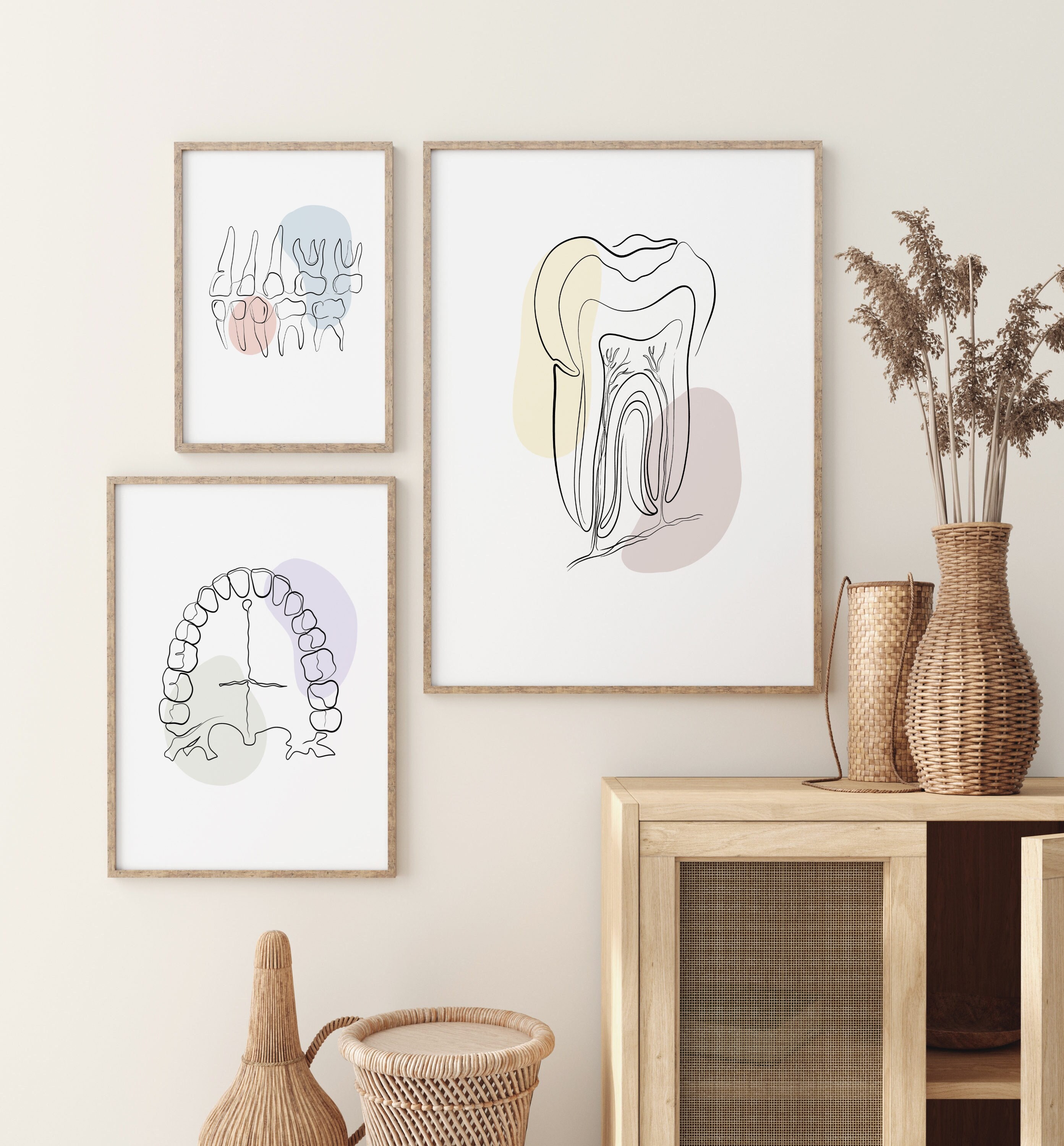 Dental Wall Art, Dental Art Digital Download, Dental Decor, Teeth Art ...
