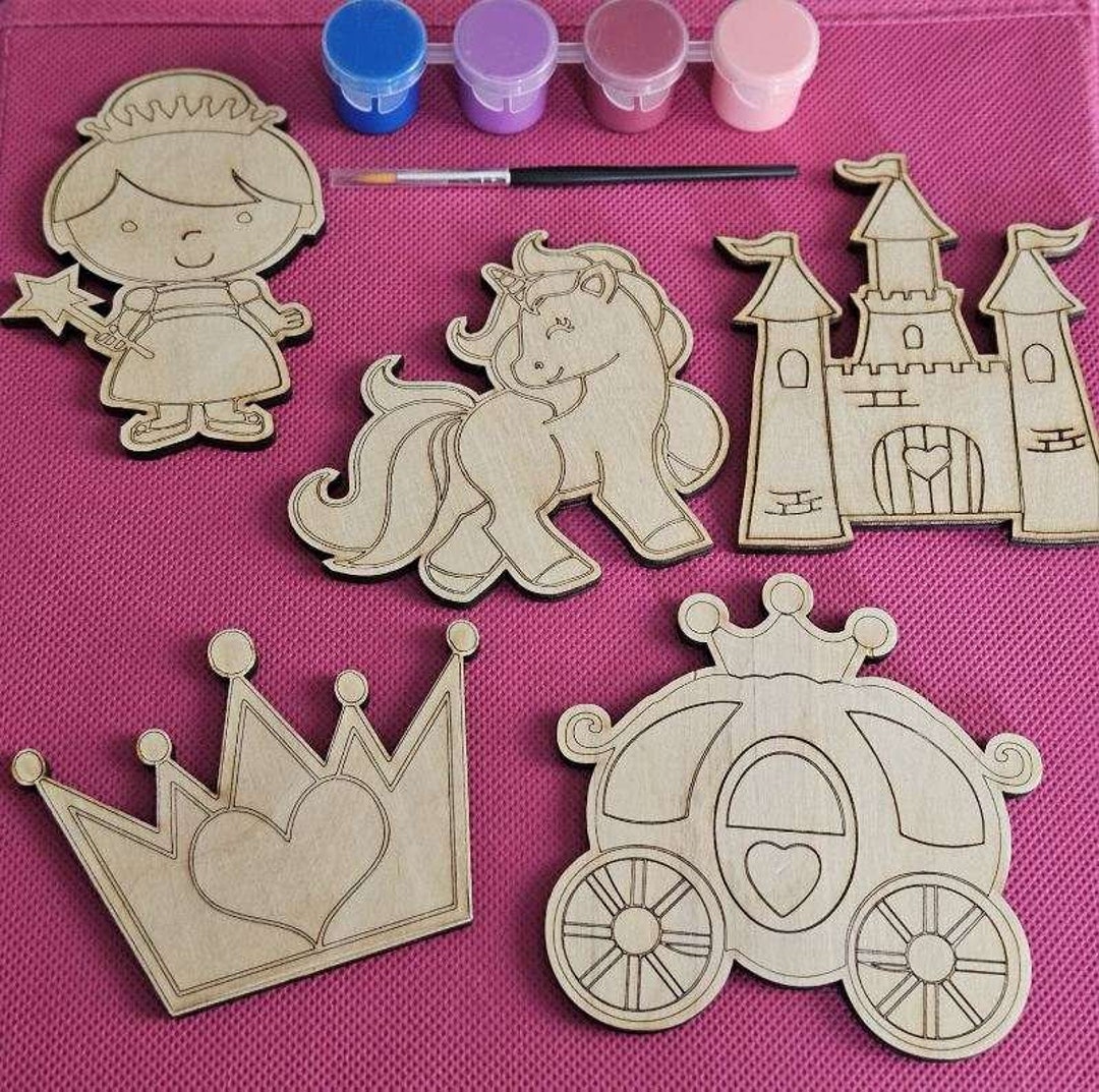 Wood Princess Paint Kitkids Paint Set - Etsy