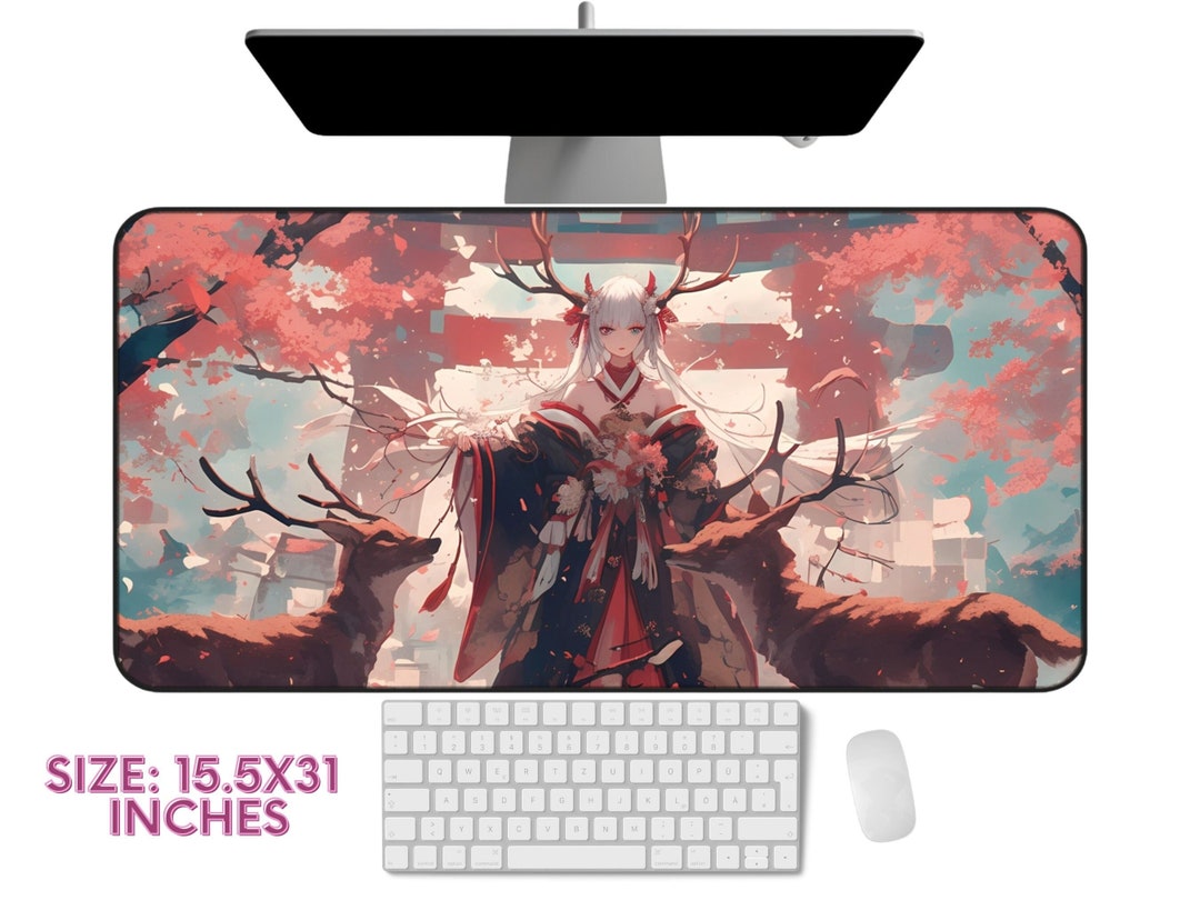Gaming Desk Mat Aesthetic, Japanese Fantasy Desk Mat, Large Mousepad ...
