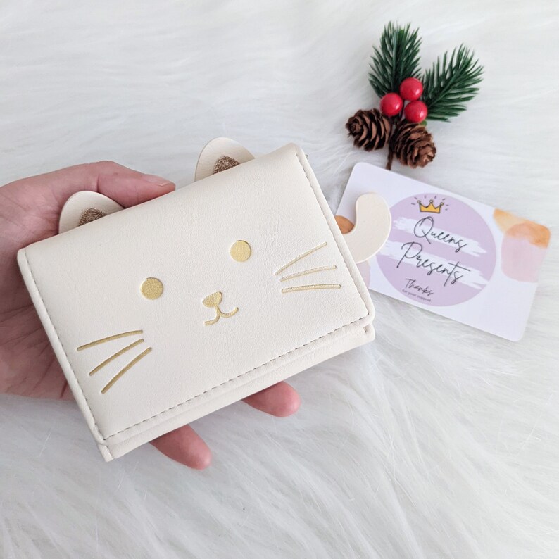 Cute Wallet Women Small Trifold Wallet Cat Wallet Travel - Etsy