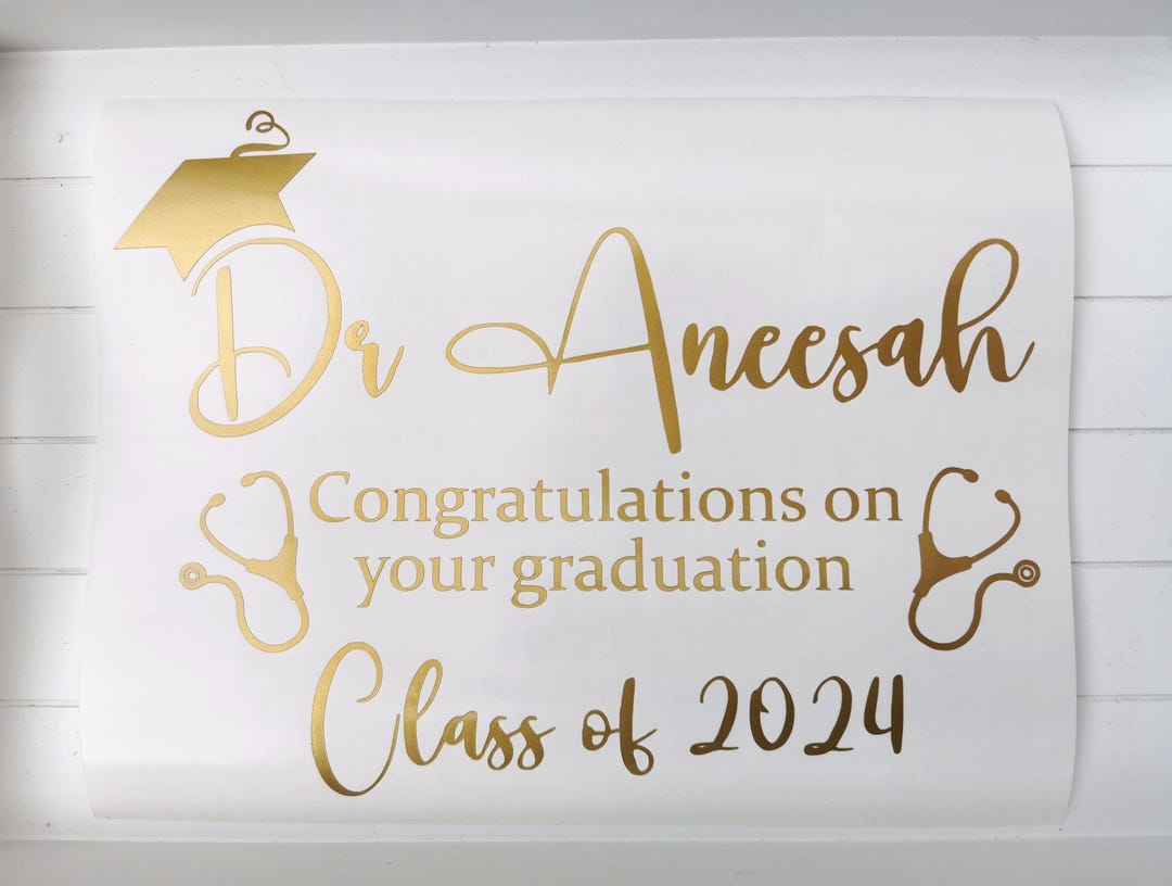 Personalised Congratulations on Your Graduation Vinyl Decal Graduate ...