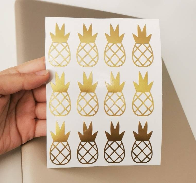 X12 Pineapple Stickers Vinyl Decals Fancy Envelope Seals - Etsy