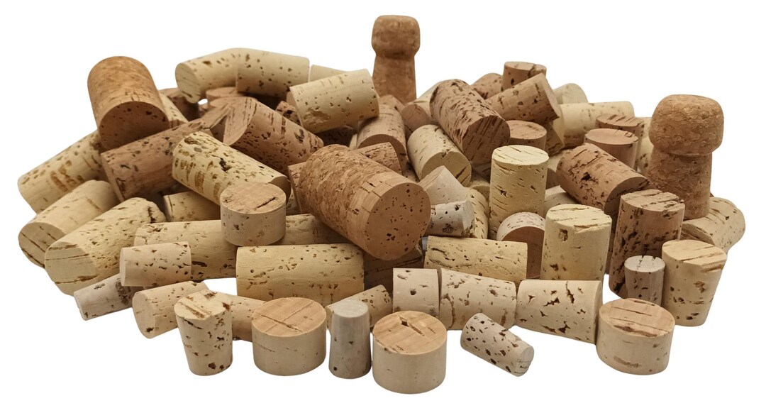 100 New Craft Corks Wine Corks Pointed Corks Mixed From 100% Cork ...
