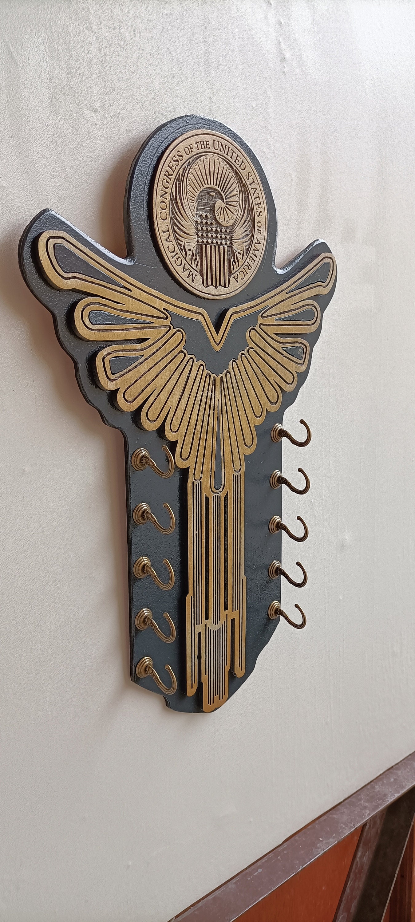 Wand Holder, Artisan Wand Wooden Wand Holder, Wand Organizer, Rustic ...