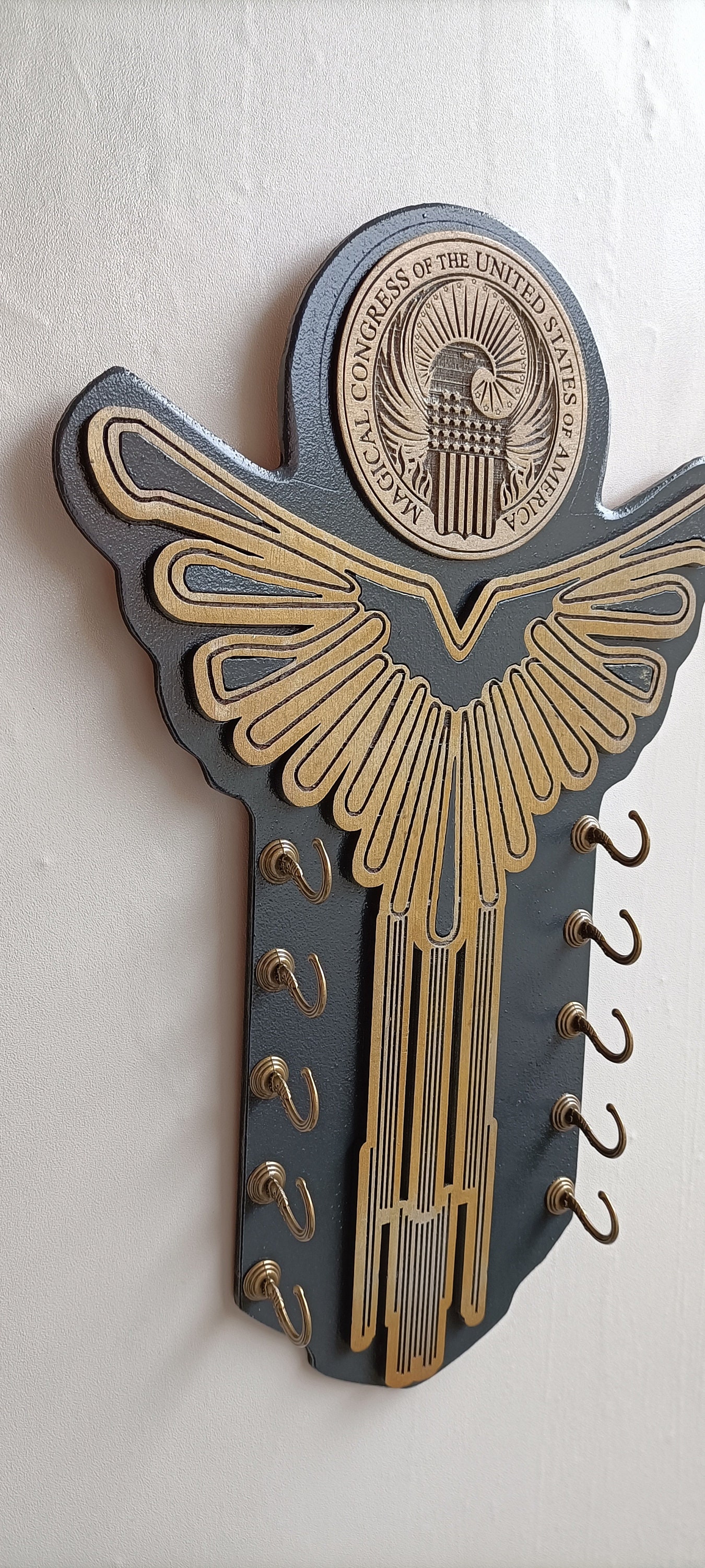 Wand Holder, Artisan Wand Wooden Wand Holder, Wand Organizer, Rustic ...