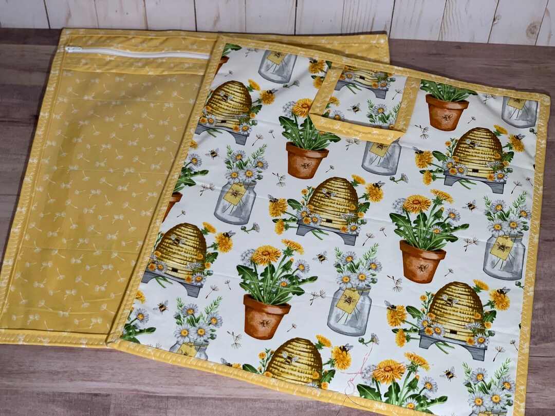 Large Clear View Project Bag: *dandelion’s & Bee Hives* W/wishes ...