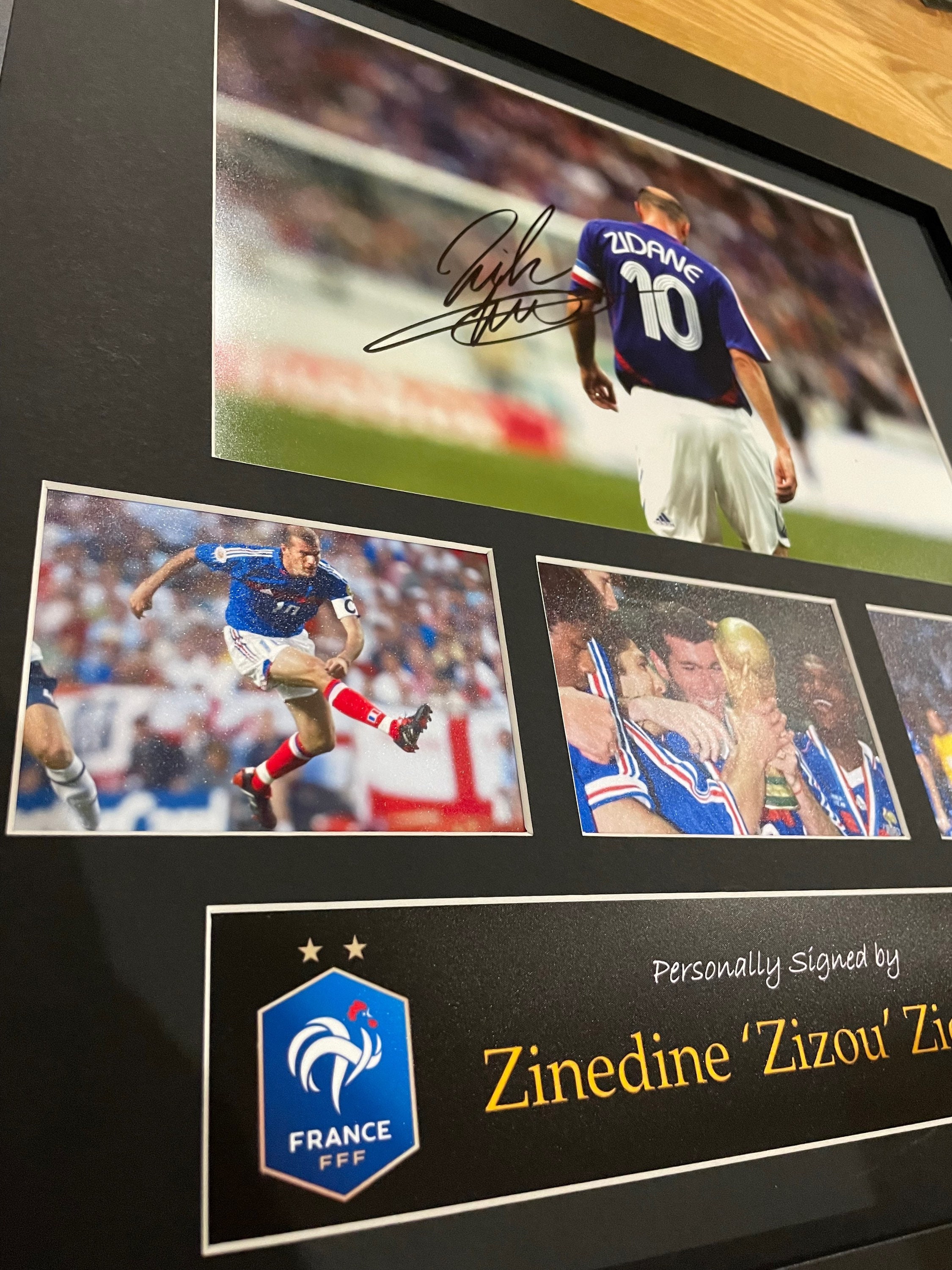 Framed Zinedine Zidane France Signed Montage With COA - Etsy