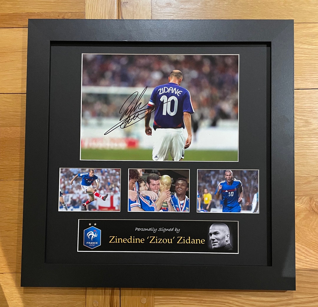 Framed Zinedine Zidane France Signed Montage With COA - Etsy