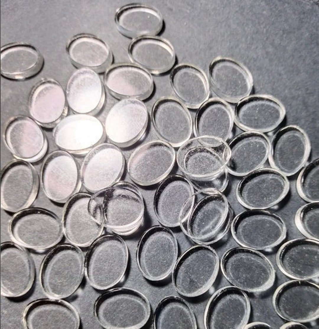 Crystal Quartz Oval Shape 12x16mm Both Sides Flat Cabochon Gemstone for ...