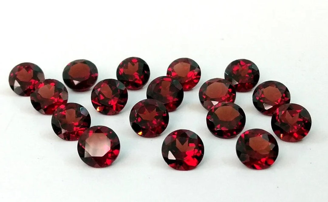 Natural Red Garnet Table Cut Round Shape Briolette Gemstone - Etsy