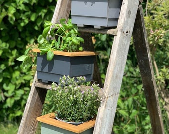 Rustic Wooden Farmhouse Garden Flower Planters - Etsy UK