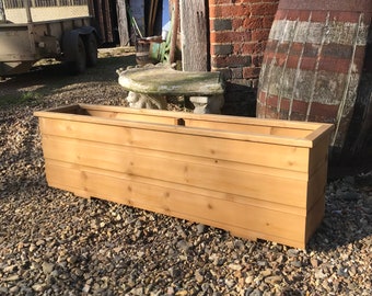 Rustic Wooden Farmhouse Garden Flower Planters | Etsy UK